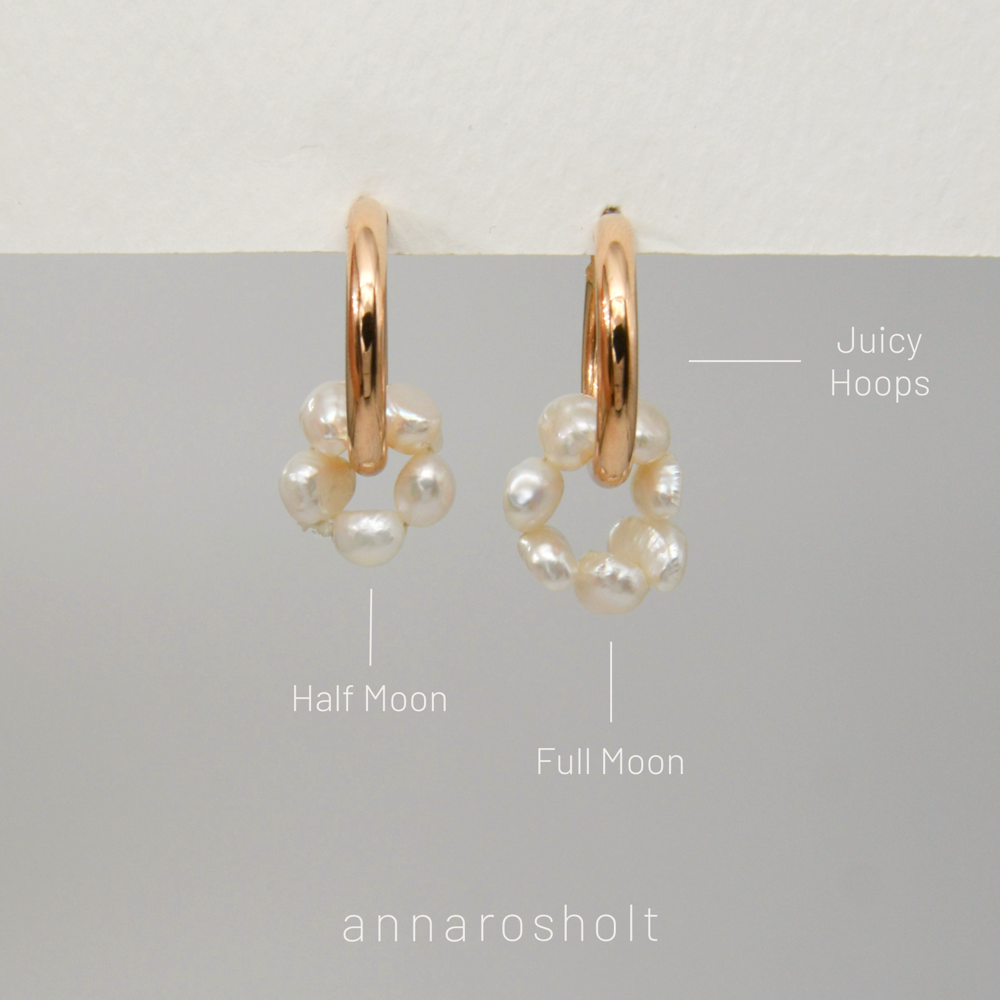 Half Moon Hoop Charm – Anna Rosholt Jewellery